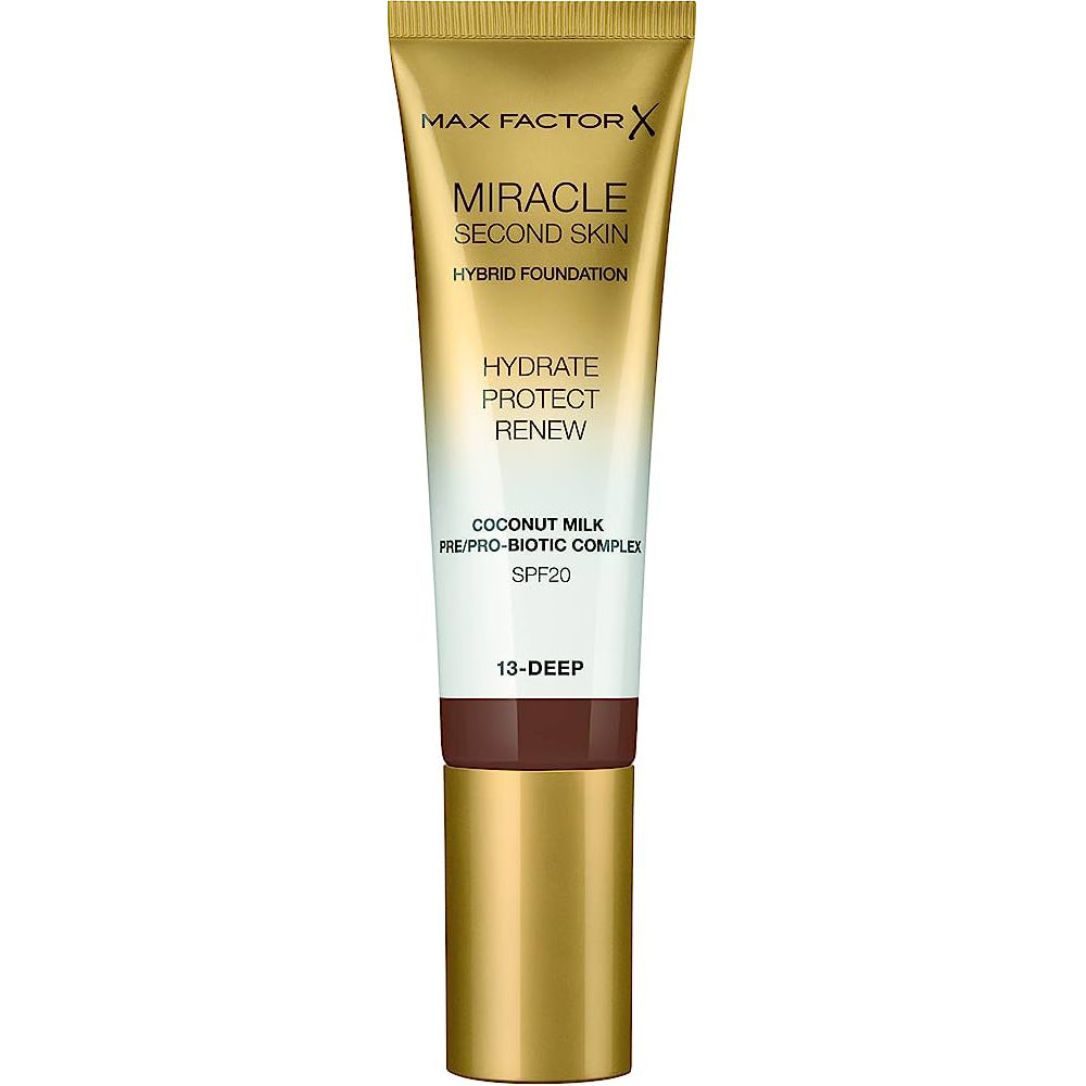 Max Factor Miracle Second Skin Hydrating Foundation 13 Deep – Very ...
