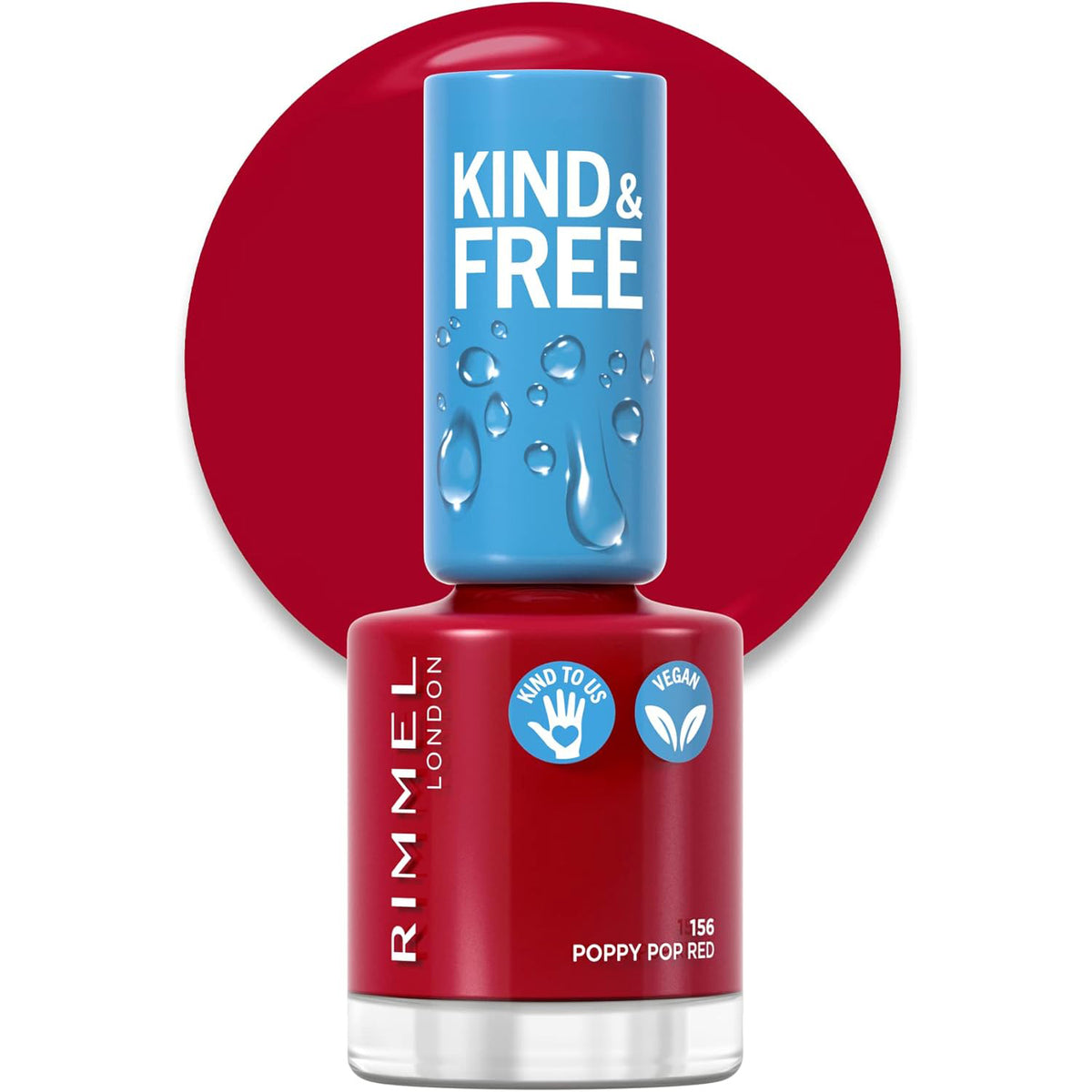Rimmel London Kind & Free Nail Polish 156 Poppy Pop Red – Very Cosmetics
