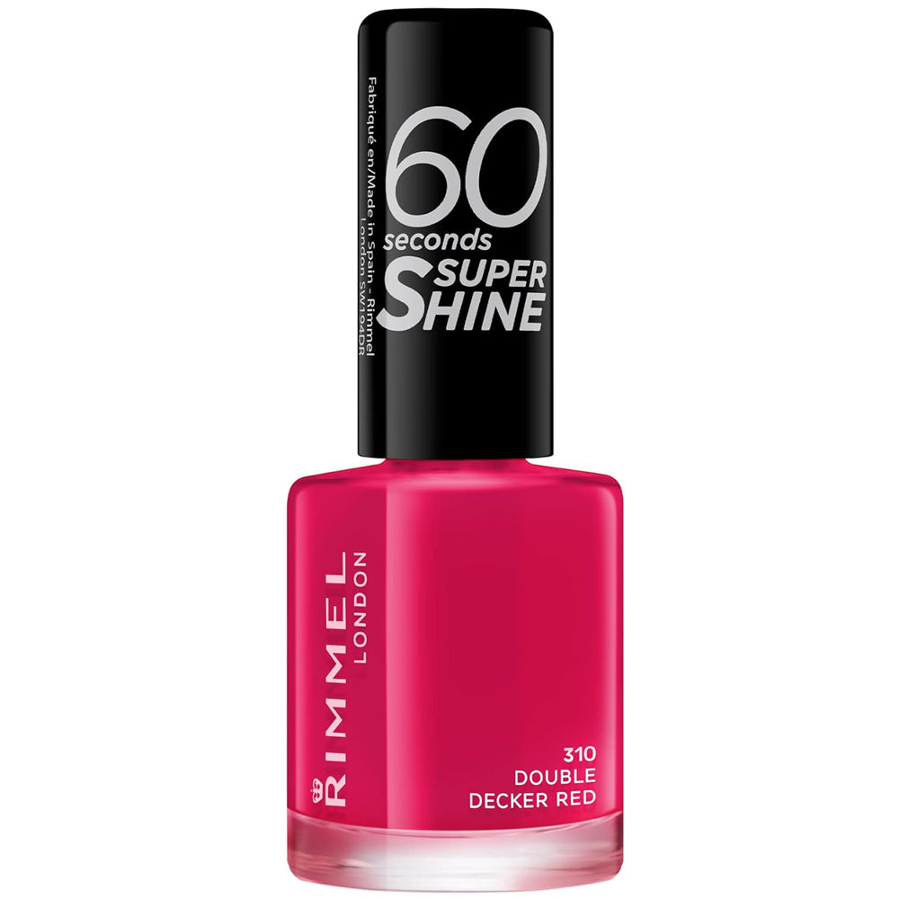 Rimmel 60 Seconds Nail Polish 310 Double Decker Red – Very Cosmetics